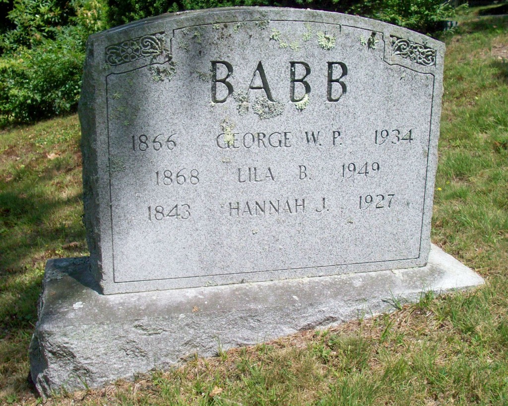 Hannah J Hubbard Babb 1843 – 1927 | CataumetCemetery.org