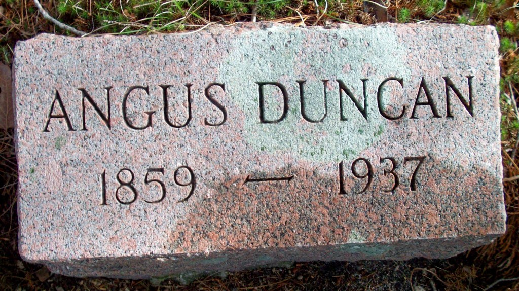 Angus Duncan 1859 – 1937 – CataumetCemetery.org