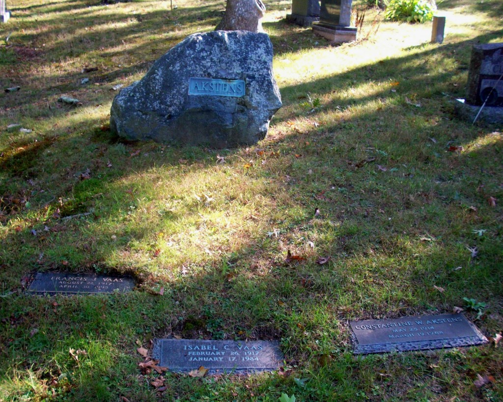 Isabel M Connelly Akstens Vaas 1917 – 1984 – CataumetCemetery.org